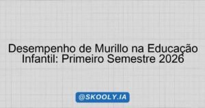 Desempenho de Murillo na Educação Infantil: Primeiro Semestre 2026 ...